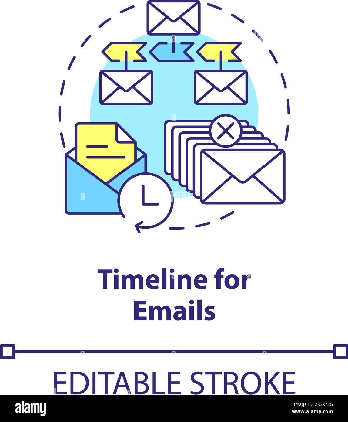 Timeline management color icon Stock Vector Images - Alamy