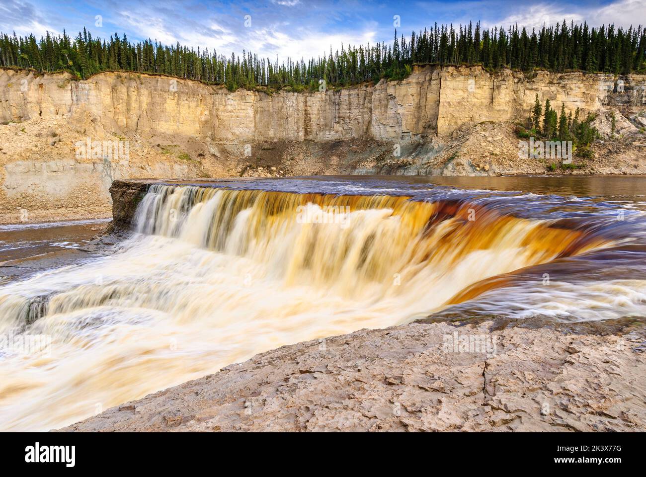 Louise Falls on the Hay River in Canada's Northwest Territories Stock ...