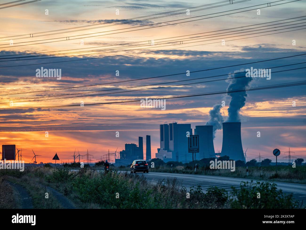The RWE lignite-fired power plant Neurath, near Grevenbroich, largest ...