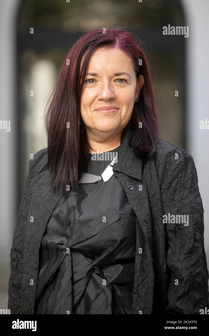 Esther Pizarro poses for the photographer during celebrations to mark ...