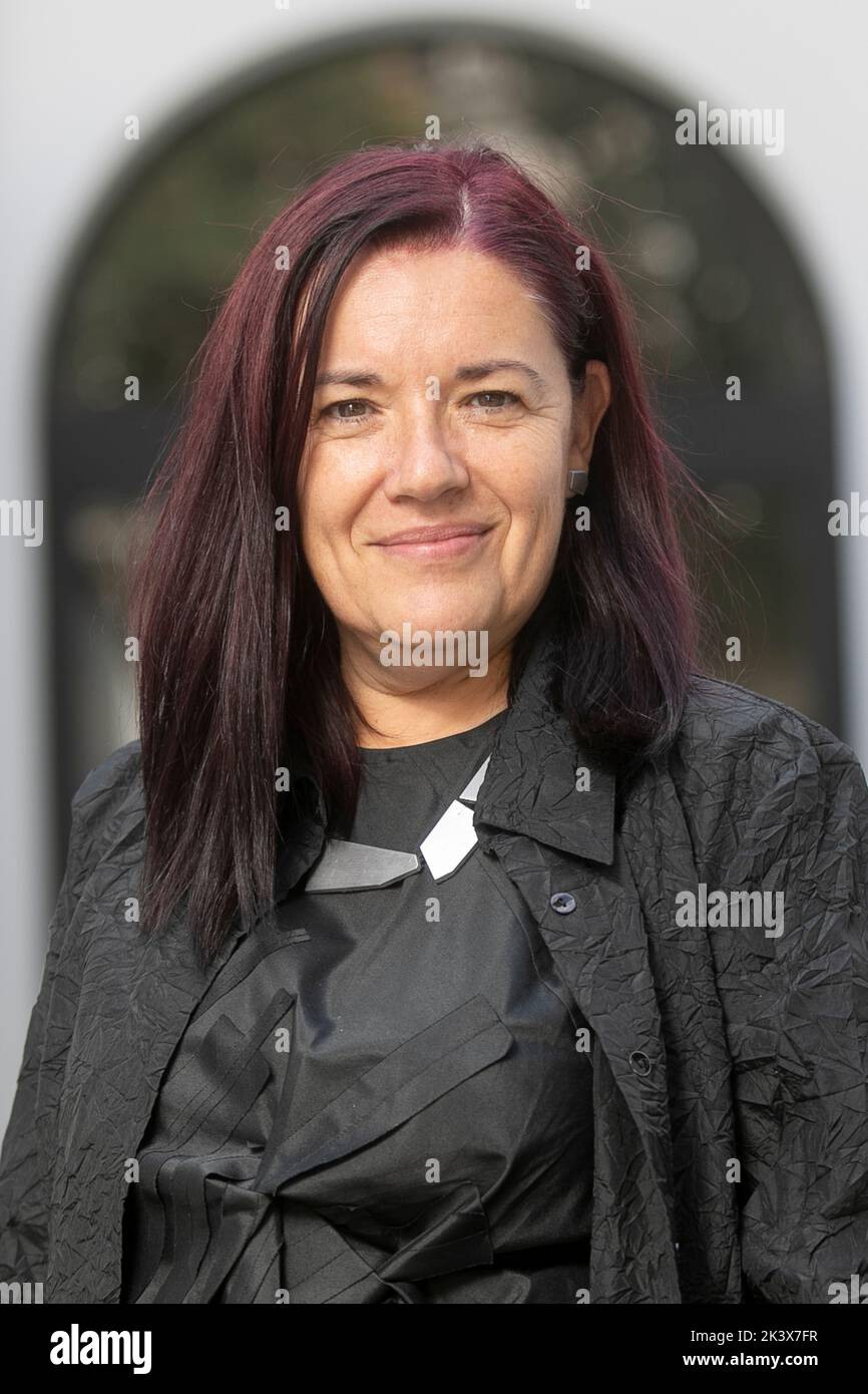 Esther Pizarro poses for the photographer during celebrations to mark ...