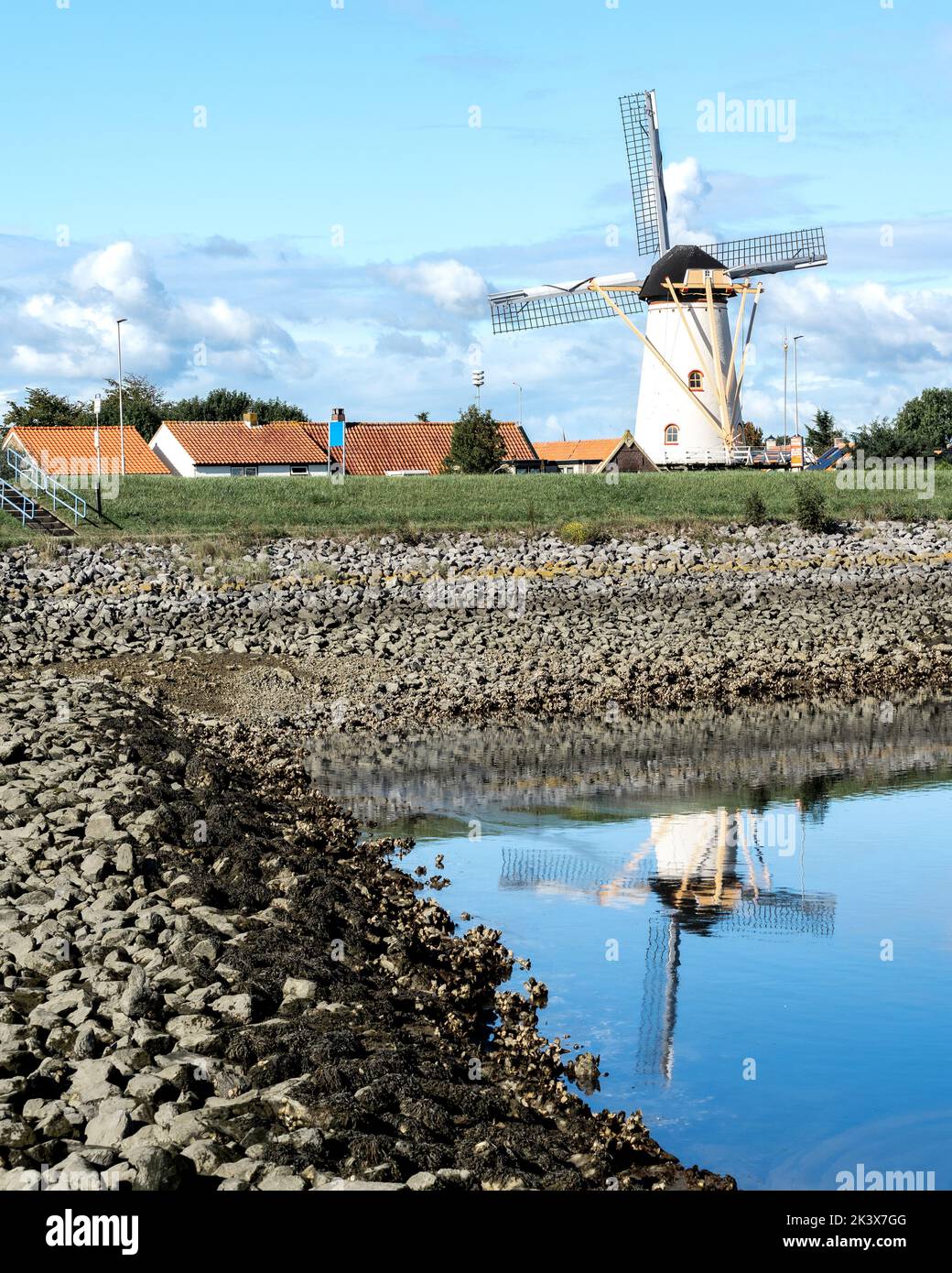 Molen Aeolus, Dutch windmill in Wemeldinge, Zeeland, The Netherlands ...