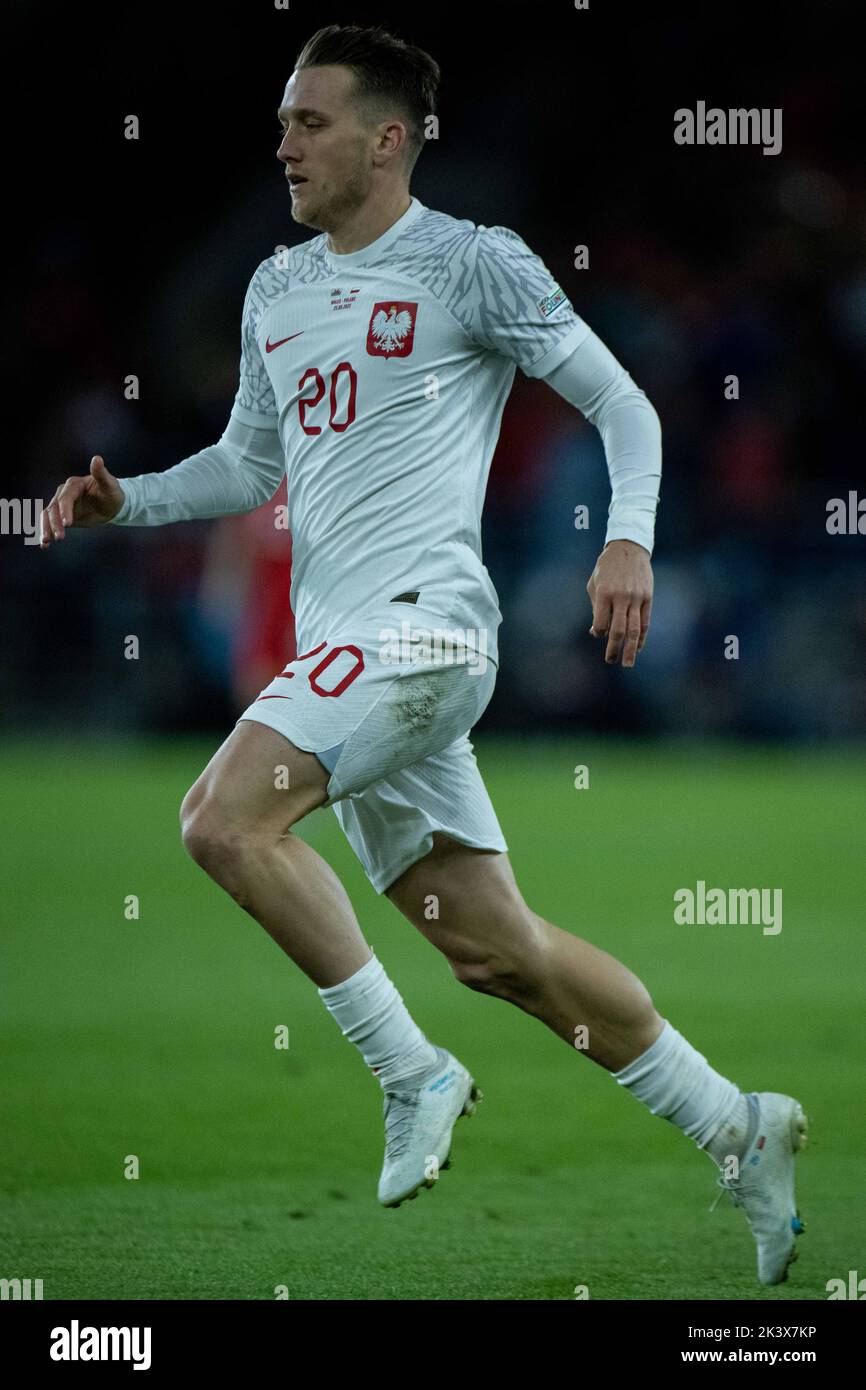 CARDIFF, WALES - SEPTEMBER 25: Piotr Zielinski of Poland during the ...