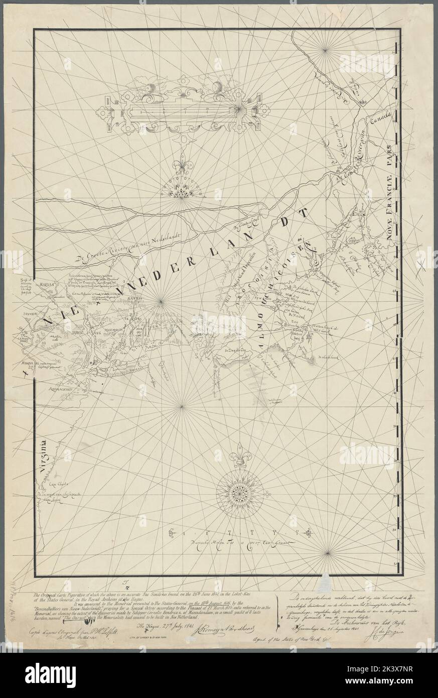 Nieu Nederlandt Cartographic. Maps, Early maps, Facsimiles. 1841 ...