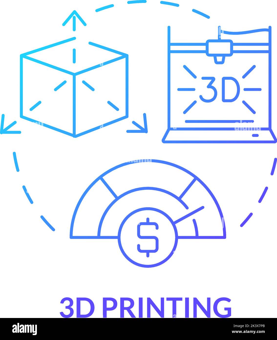 Digital manufacture and 3d design Stock Vector Images - Alamy