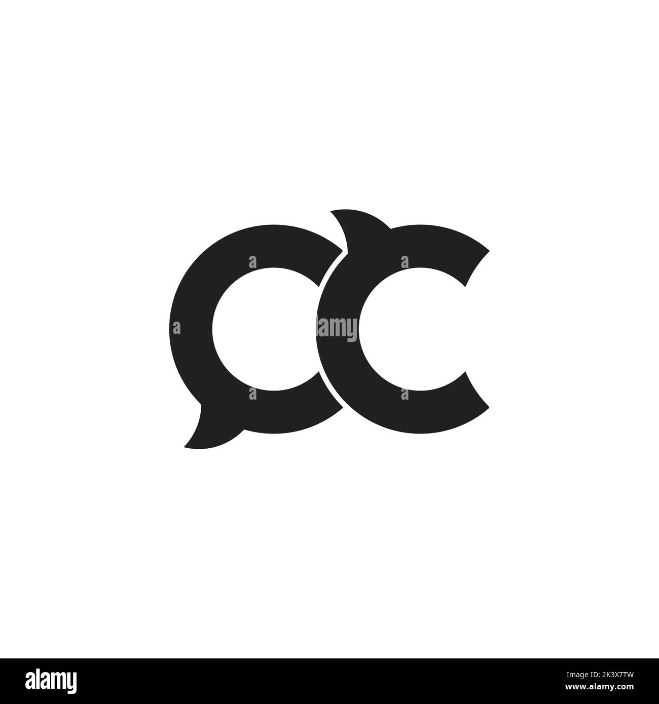 letter cc talk bubble design logo vector Stock Vector Image & Art - Alamy