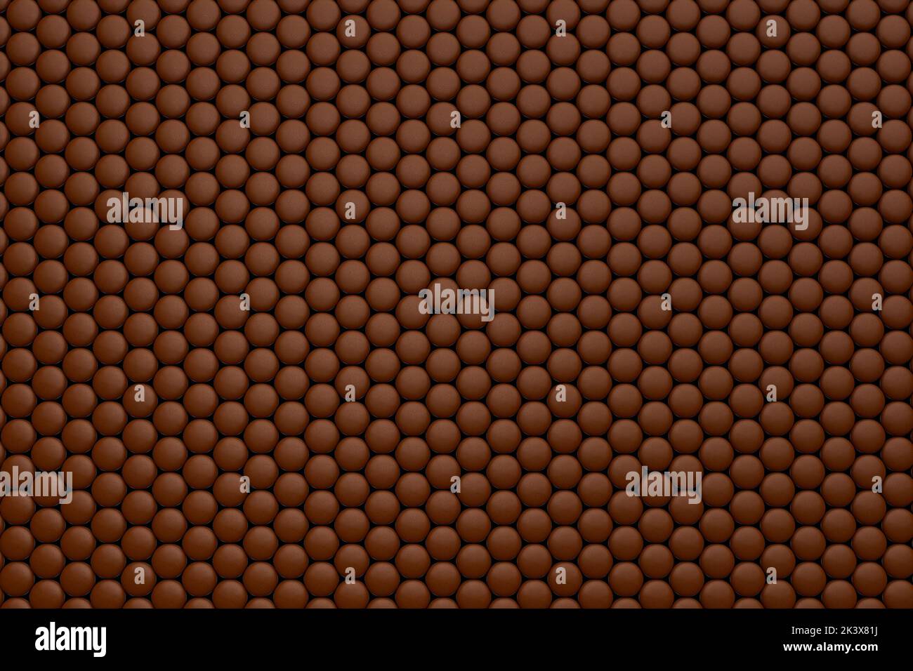Brown sugar coated chocolate candy Pattern 3d illustration Stock Photo ...