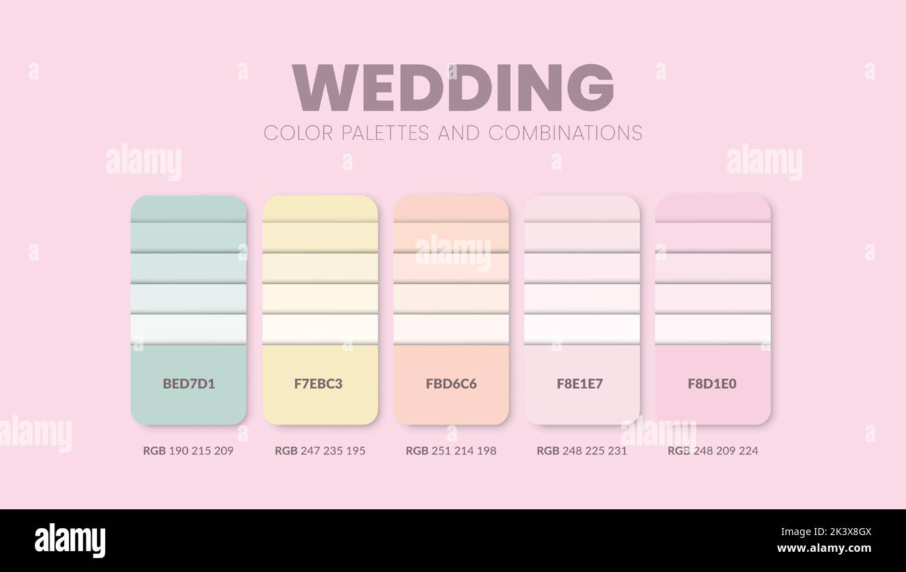 Wedding color scheme. Color Trends combinations and palette guide ...