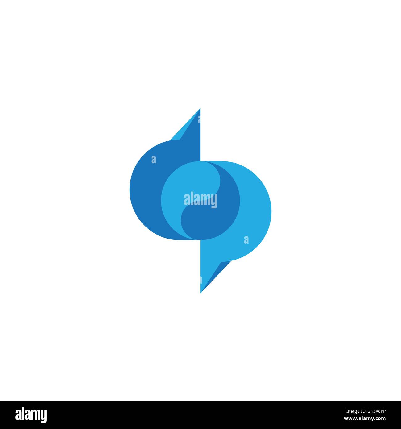 letter dp circle flow blue logo vector Stock Vector Image & Art - Alamy