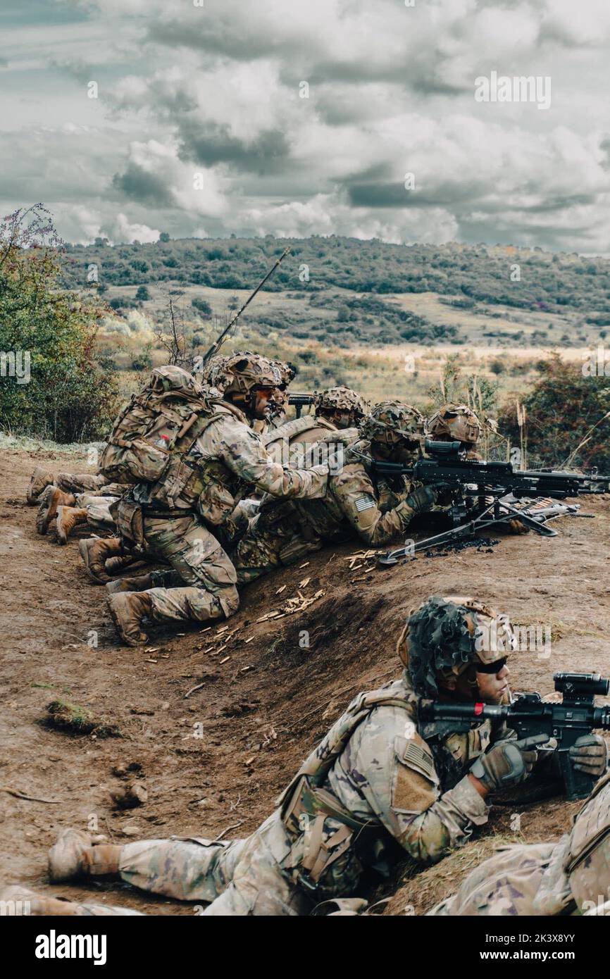 Soldiers assigned to Hard Rock Company, 1st Battalion, 502nd Infantry Regiment, 2nd Brigade ...