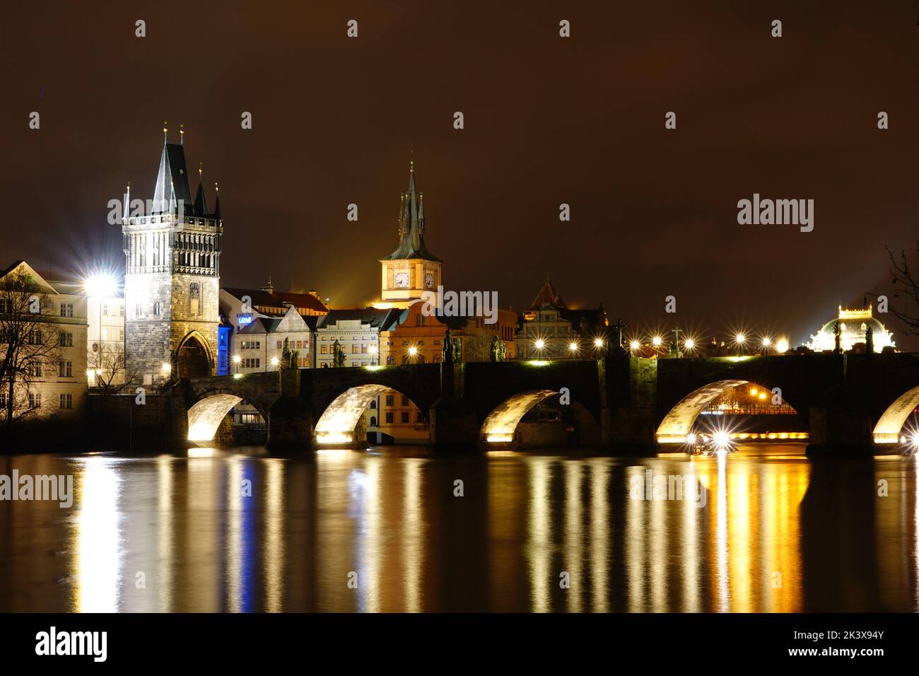 Charles bridge night unesco hi-res stock photography and images - Alamy