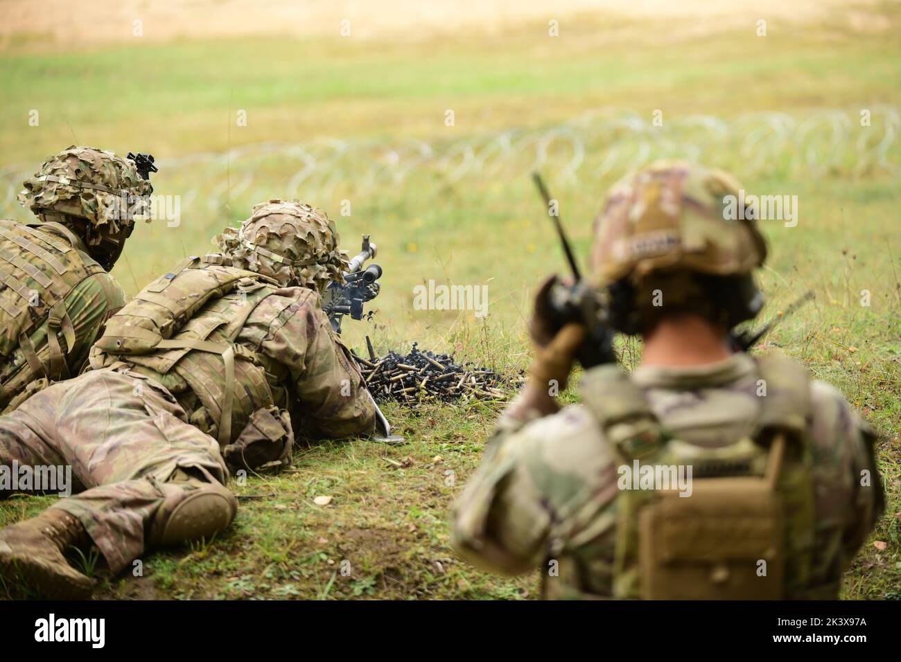 U.S. Army paratroopers assigned to the 173rd Airborne Brigade provide ...
