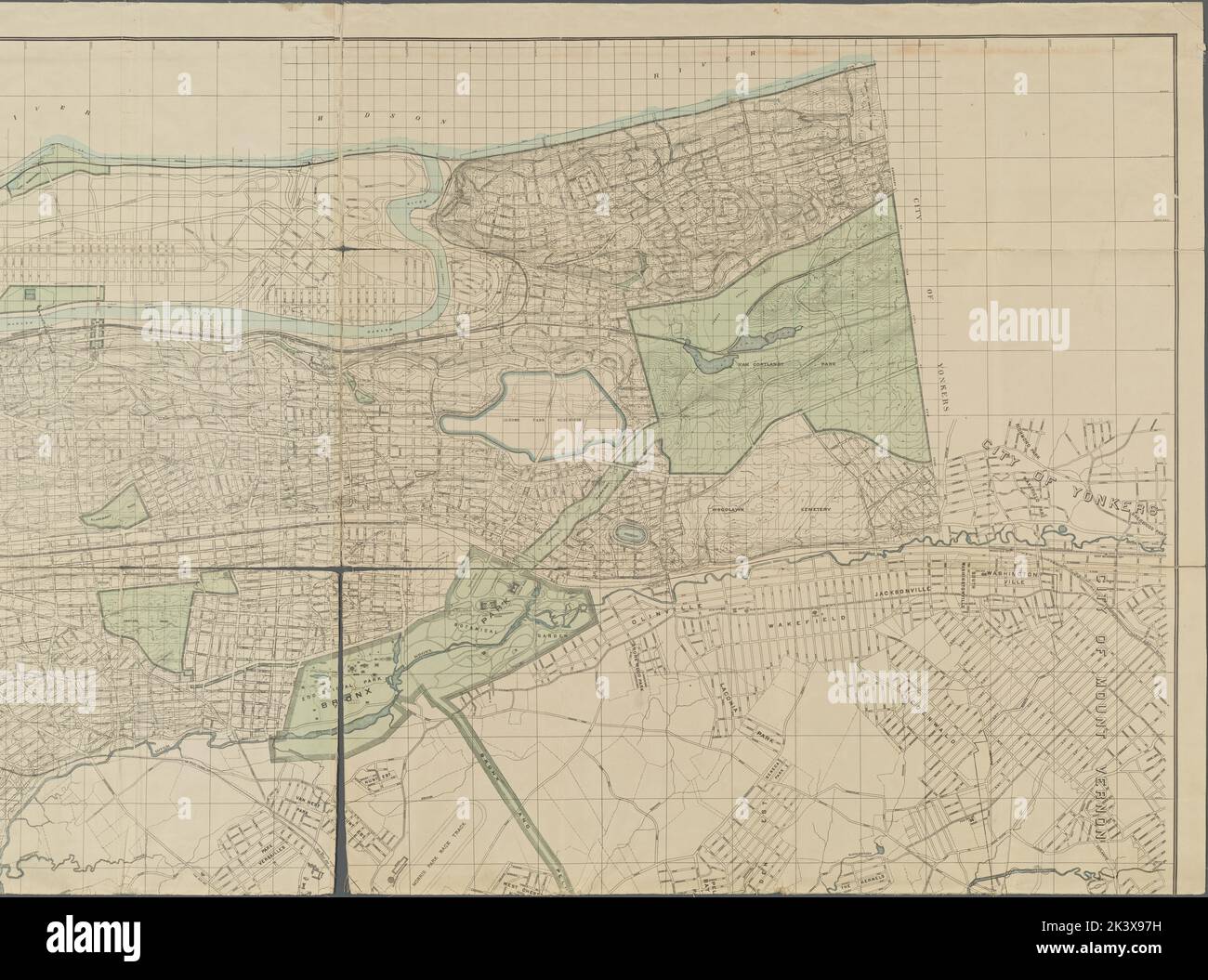 City of New York, map of the borough of the Bronx: showing the streets ...