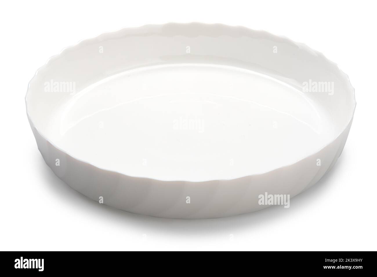 porcelain baking dish isolated on white background Stock Photo - Alamy