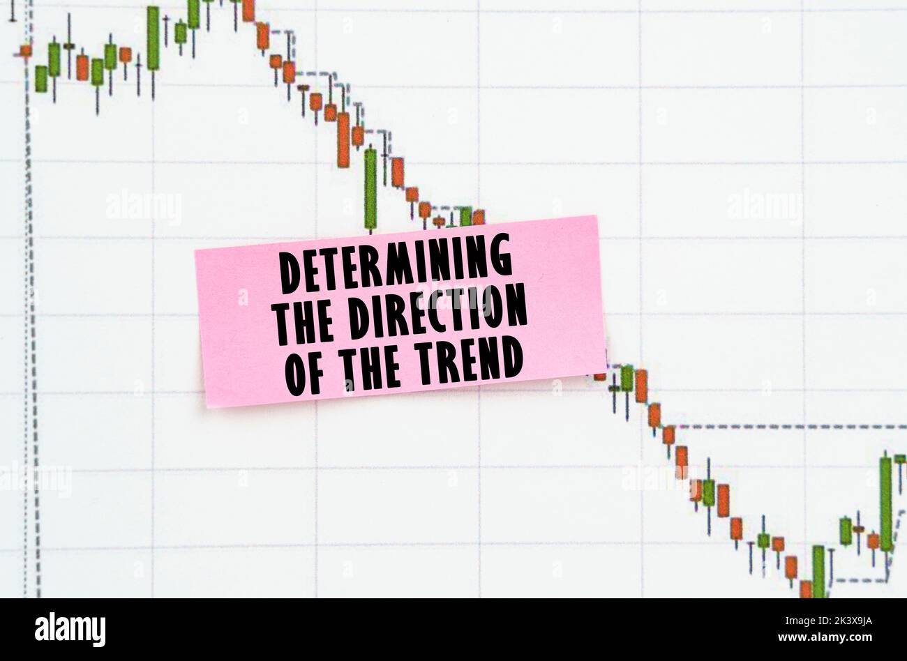 Determining the direction of the trend hi-res stock photography and ...