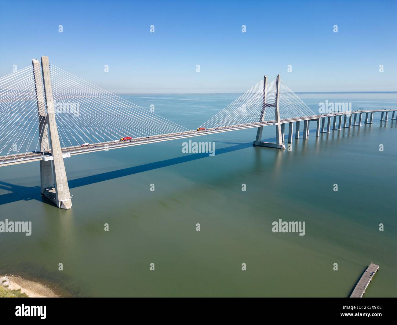 Vasco da gama bridge aerial hi-res stock photography and images - Alamy