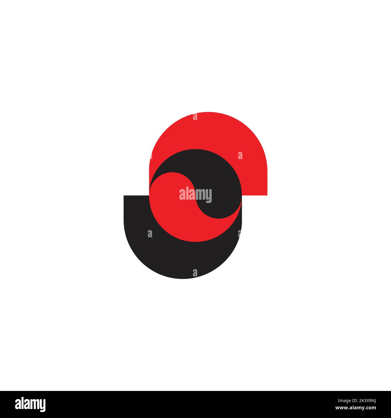 abstract letter sj round rotate linked geometric logo vector Stock Vector Image & Art - Alamy