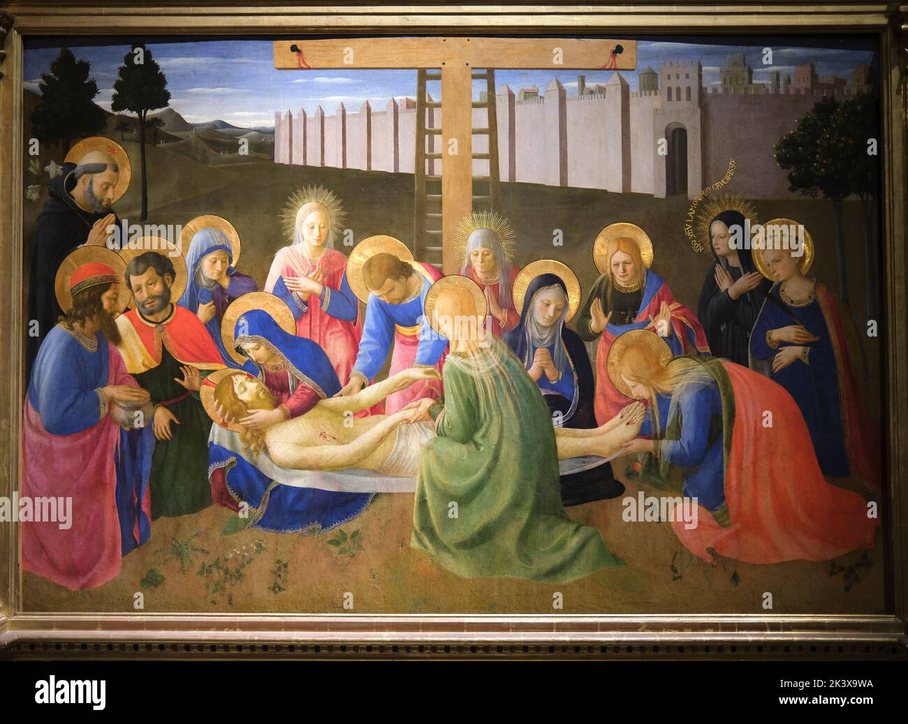 The Lamentation of the Dead Christ by Fra Angelico in the Museum of San ...