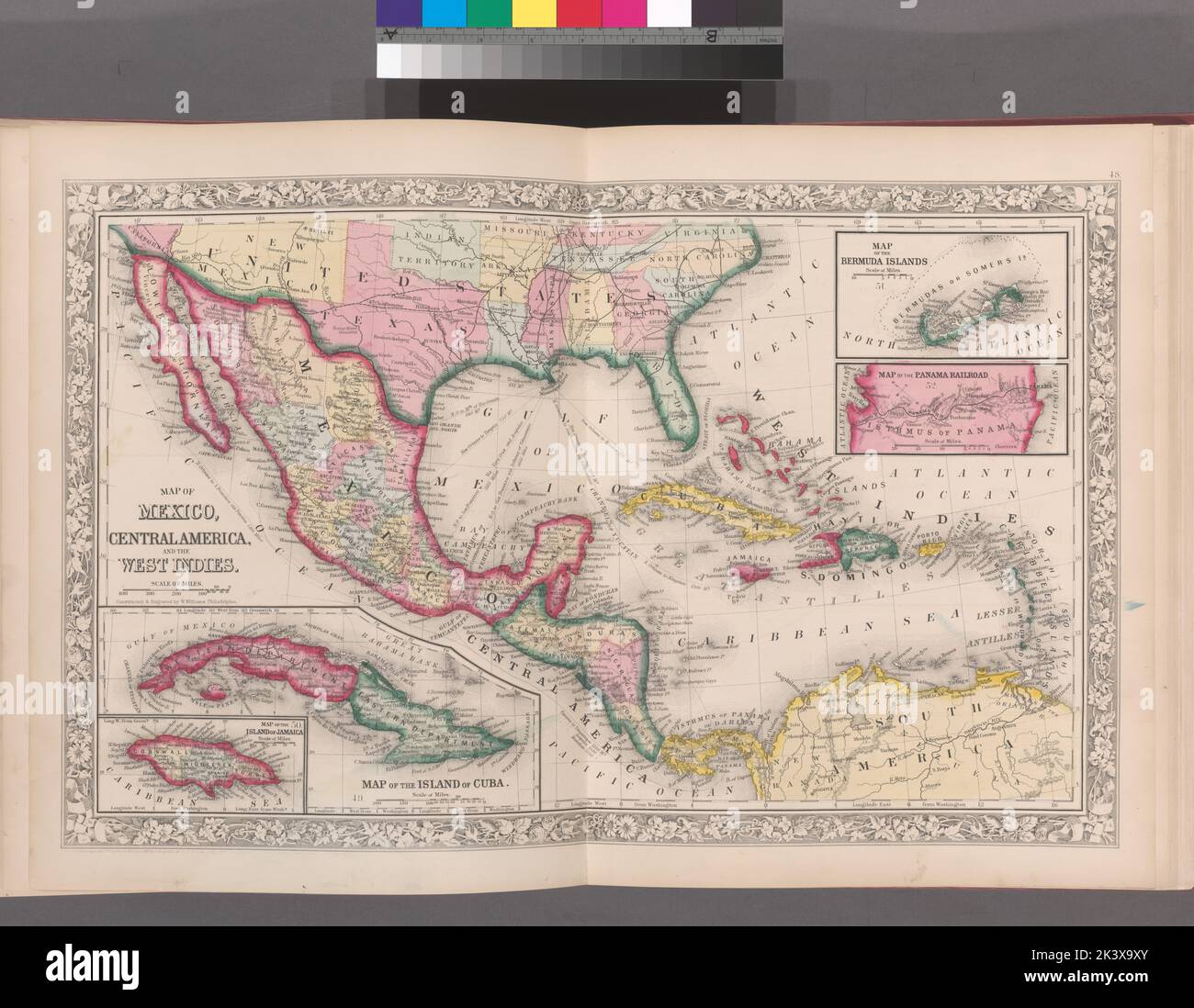 Map of Mexico, Central America, and the West Indies ; Map of the Island ...