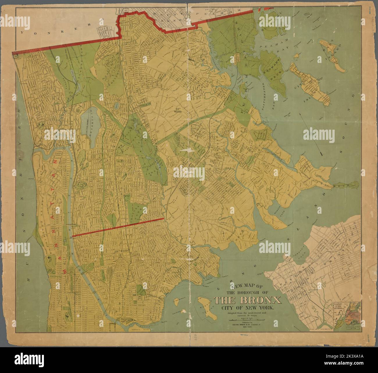 New map of the borough of the Bronx, City of New York: adopted from the ...