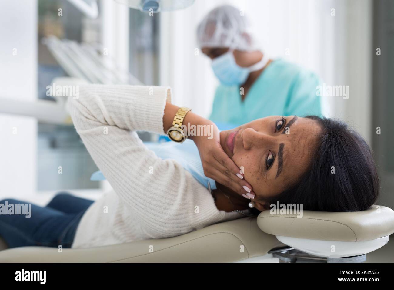 Latina woman lying on hi-res stock photography and images - Alamy