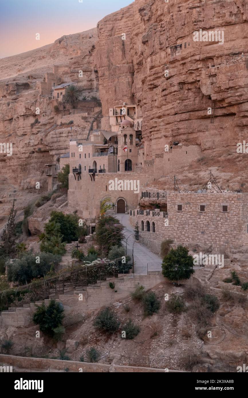 The Monastery of St George of Koziba, nestled in the lush valley of the ...