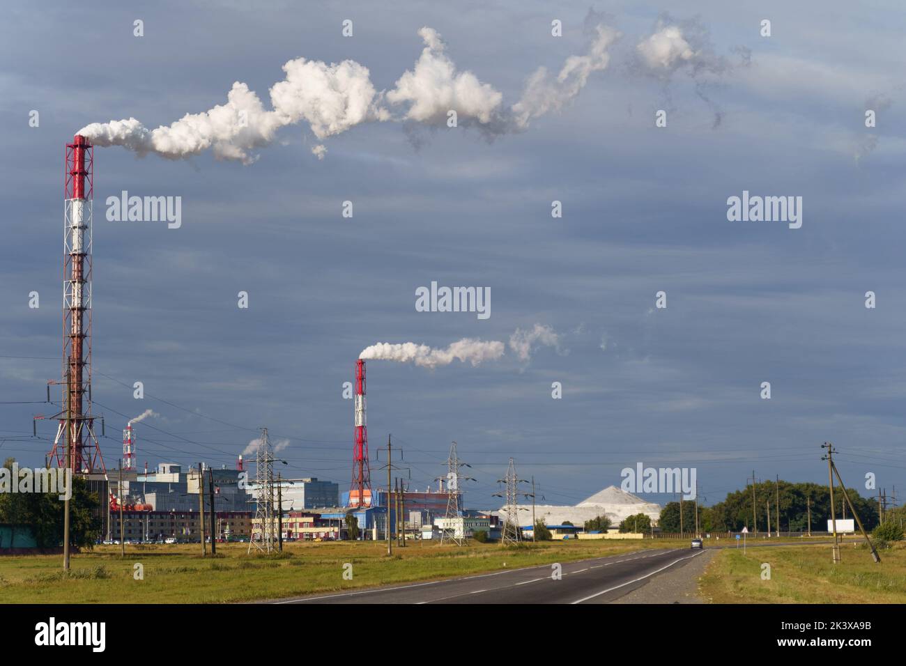 Air pollution concept. Waste pollution of the environment of a chemical ...