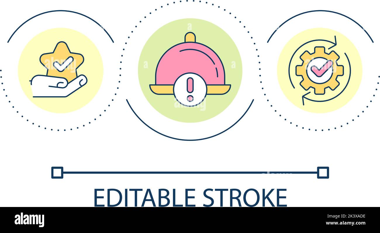 Handle wrong meal in restaurant loop concept icon Stock Vector Image ...