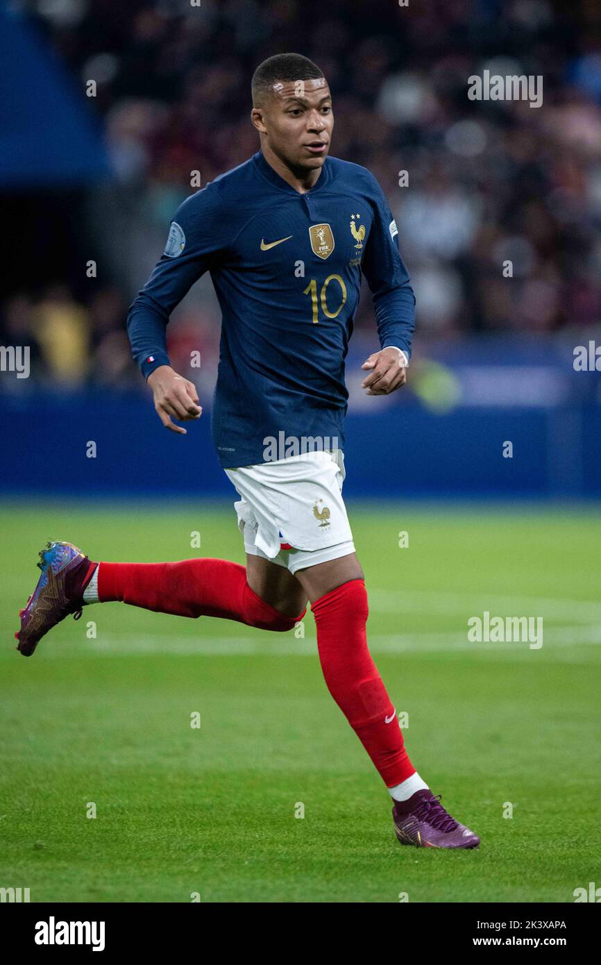 PARIS, FRANCE - SEPTEMBER 22: Kylian Mbappe of France during the UEFA ...