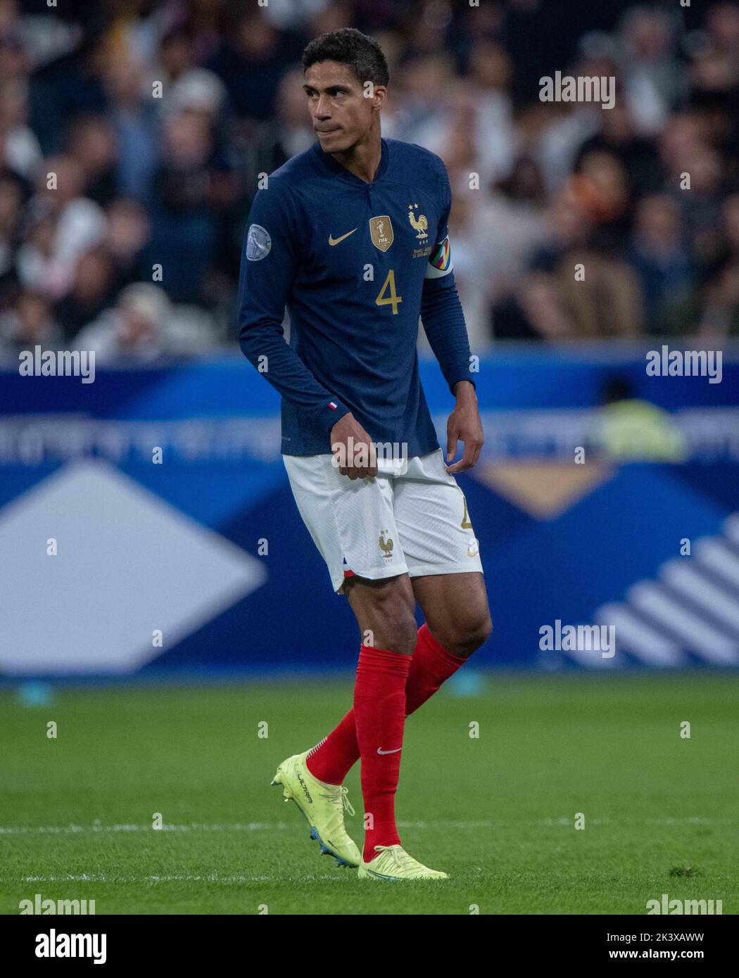PARIS, FRANCE - SEPTEMBER 22: Raphael Varane of France during the UEFA ...