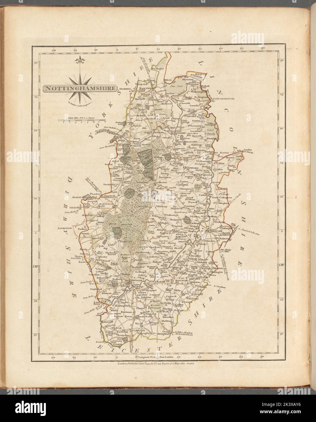 Nottinghamshire text. Maps, Atlases. 1793. Lionel Pincus and Princess ...