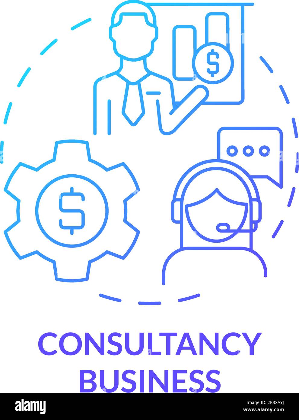 Consultancy business blue gradient concept icon Stock Vector Image & Art - Alamy