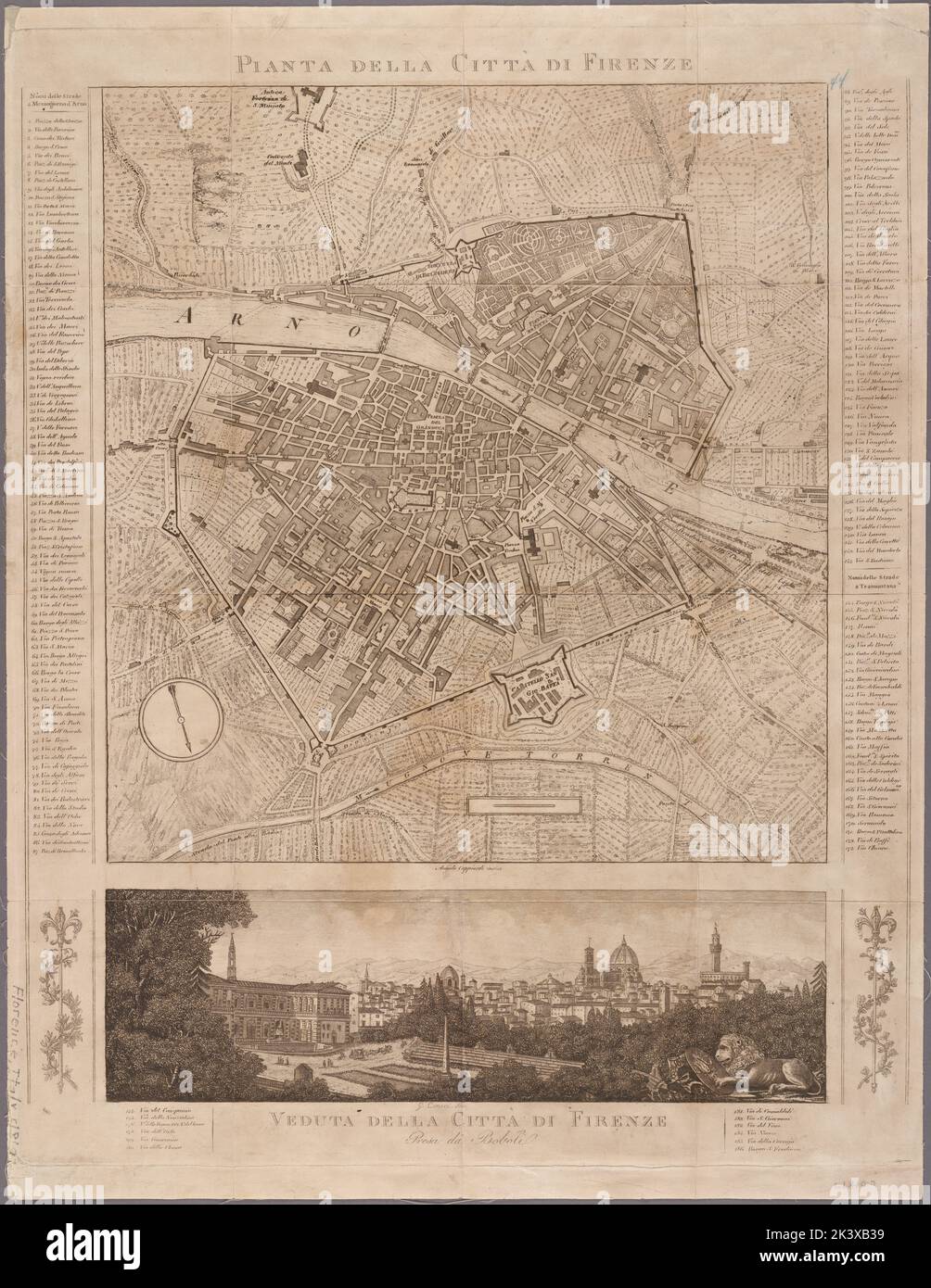 Pianta della città di Firenze Cartographic. Maps. 1810. Lionel Pincus ...