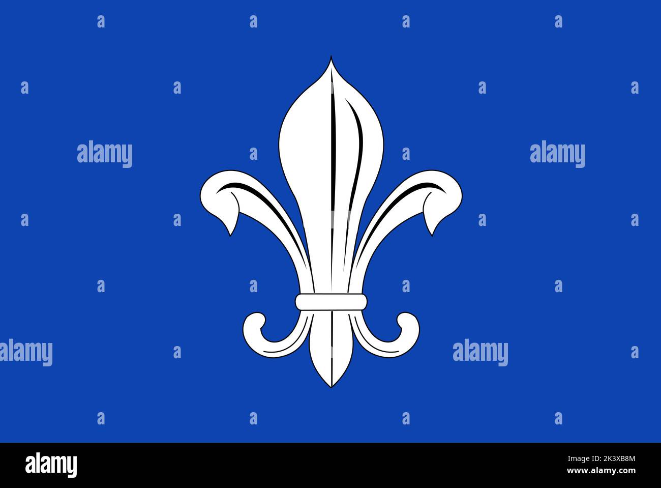 Top view of flag Mesen, Belgium. Belgian travel and patriot concept. no ...