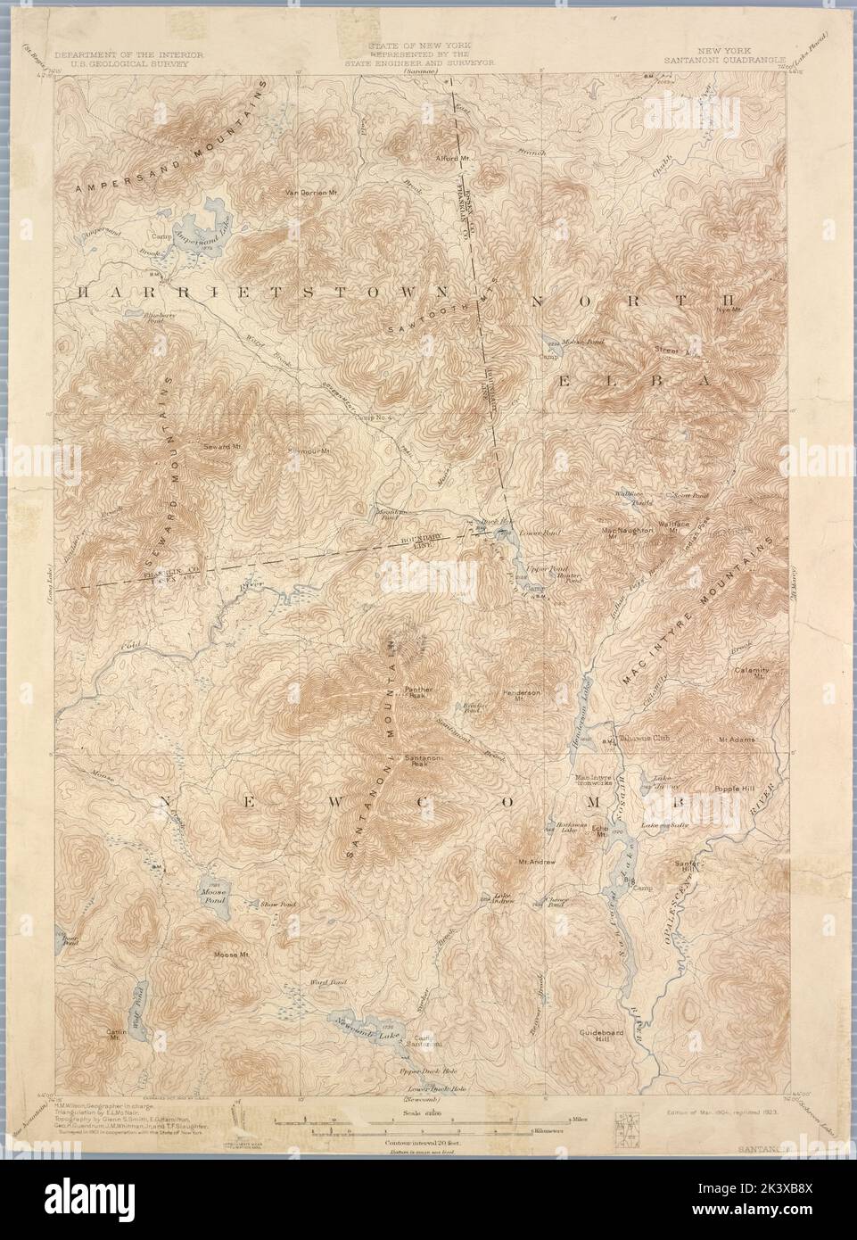 Santanoni, ed. of Mar. 1904, repr. 1923 Cartographic. Maps. 1923 ...