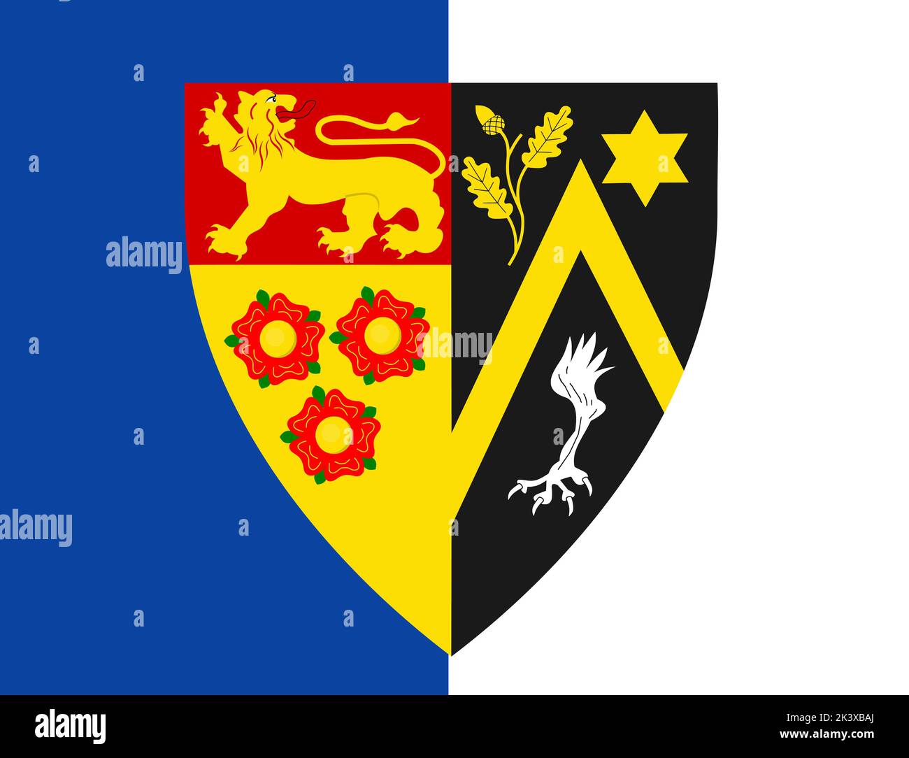 Top view of flag Nazareth, Belgium. Belgian travel and patriot concept ...