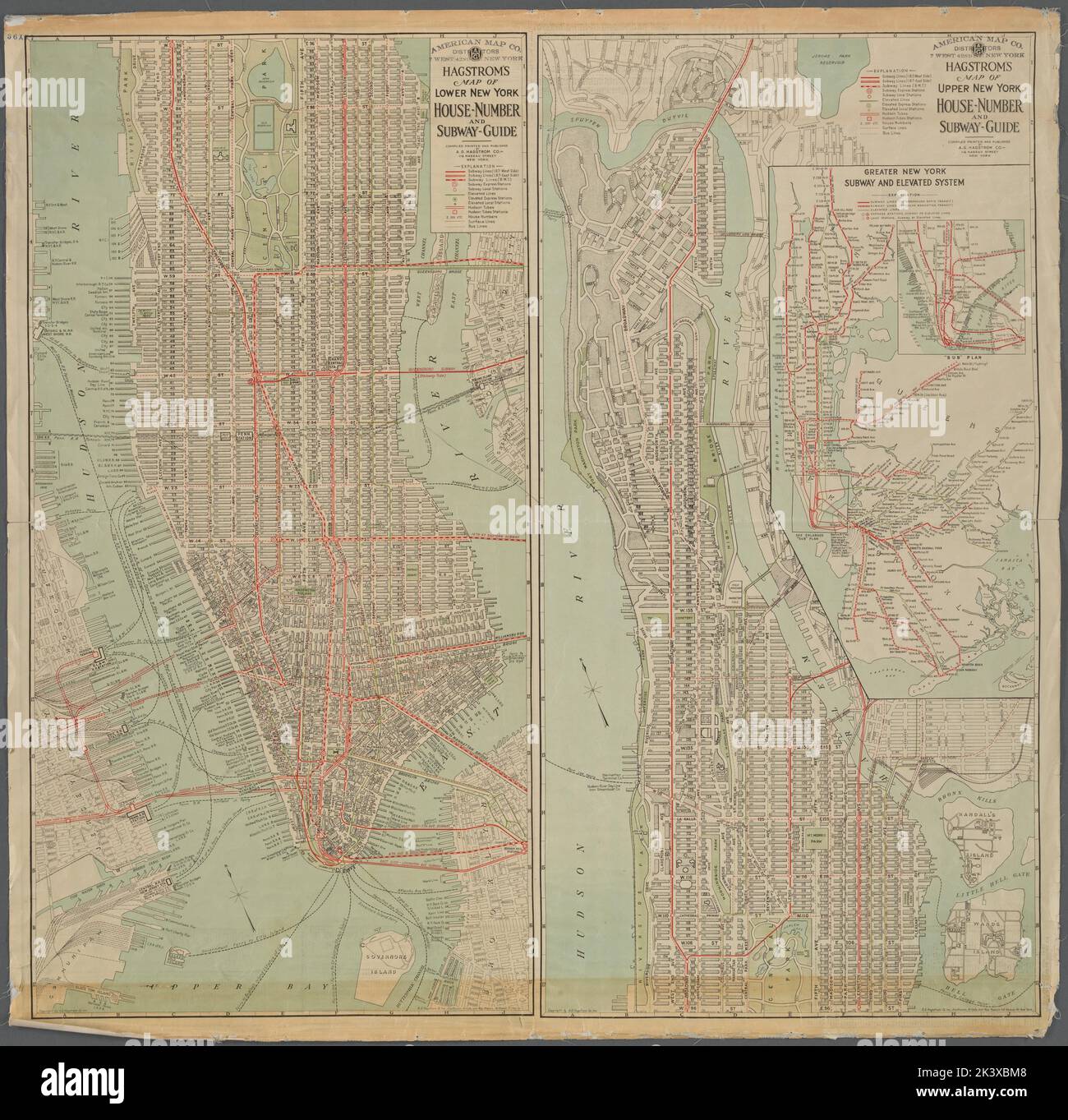 Hagstrom's map of lower New York, house-numberand subway guide ...