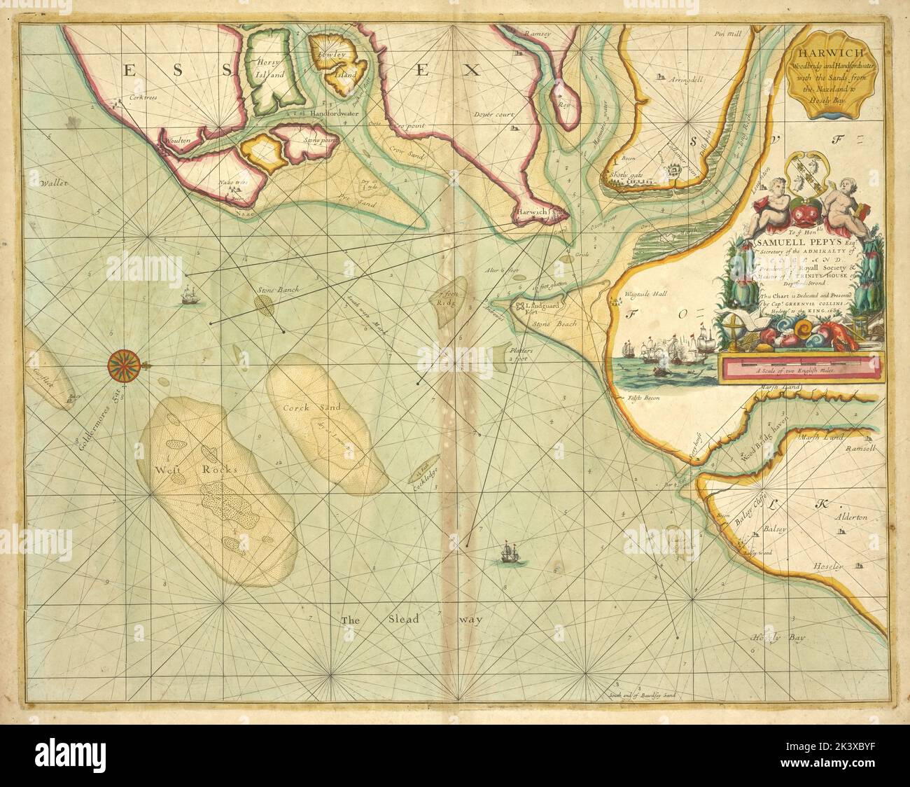 HARWICH Woodbridg and Handsordwater with the sands from the Nazel and ...