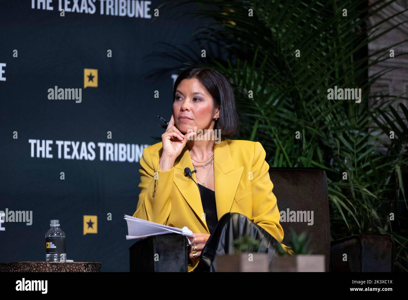 Austin Texas USA, September 24 2022: Alex Wagner, host of "Alex Wagner ...