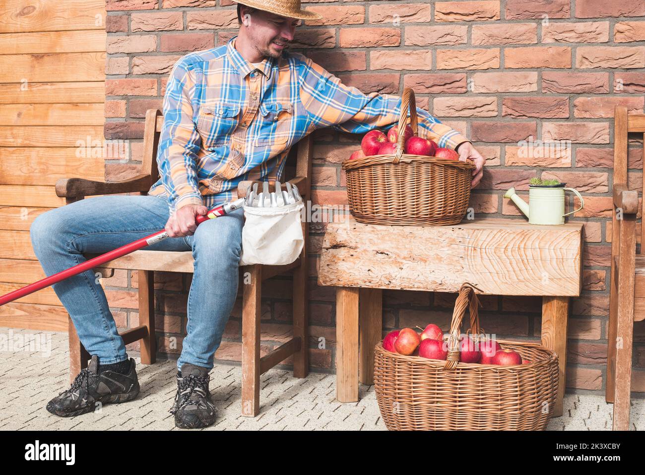 Farmer sitting in chair hi-res stock photography and images - Alamy