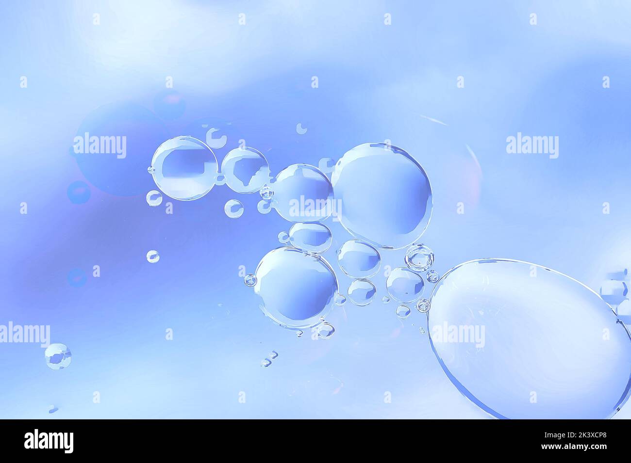 An illustration blue bubbles background Stock Photo - Alamy
