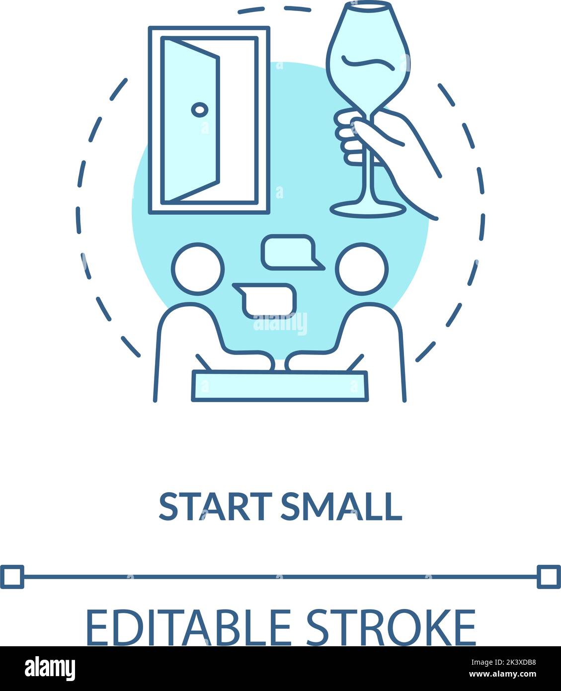 Start small blue concept icon Stock Vector Image & Art - Alamy