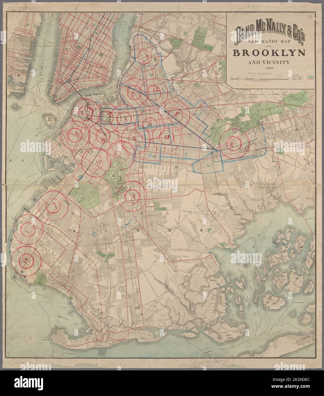 New handy map of Brooklyn and vicinity. Cartographic. Maps. 1902 ...