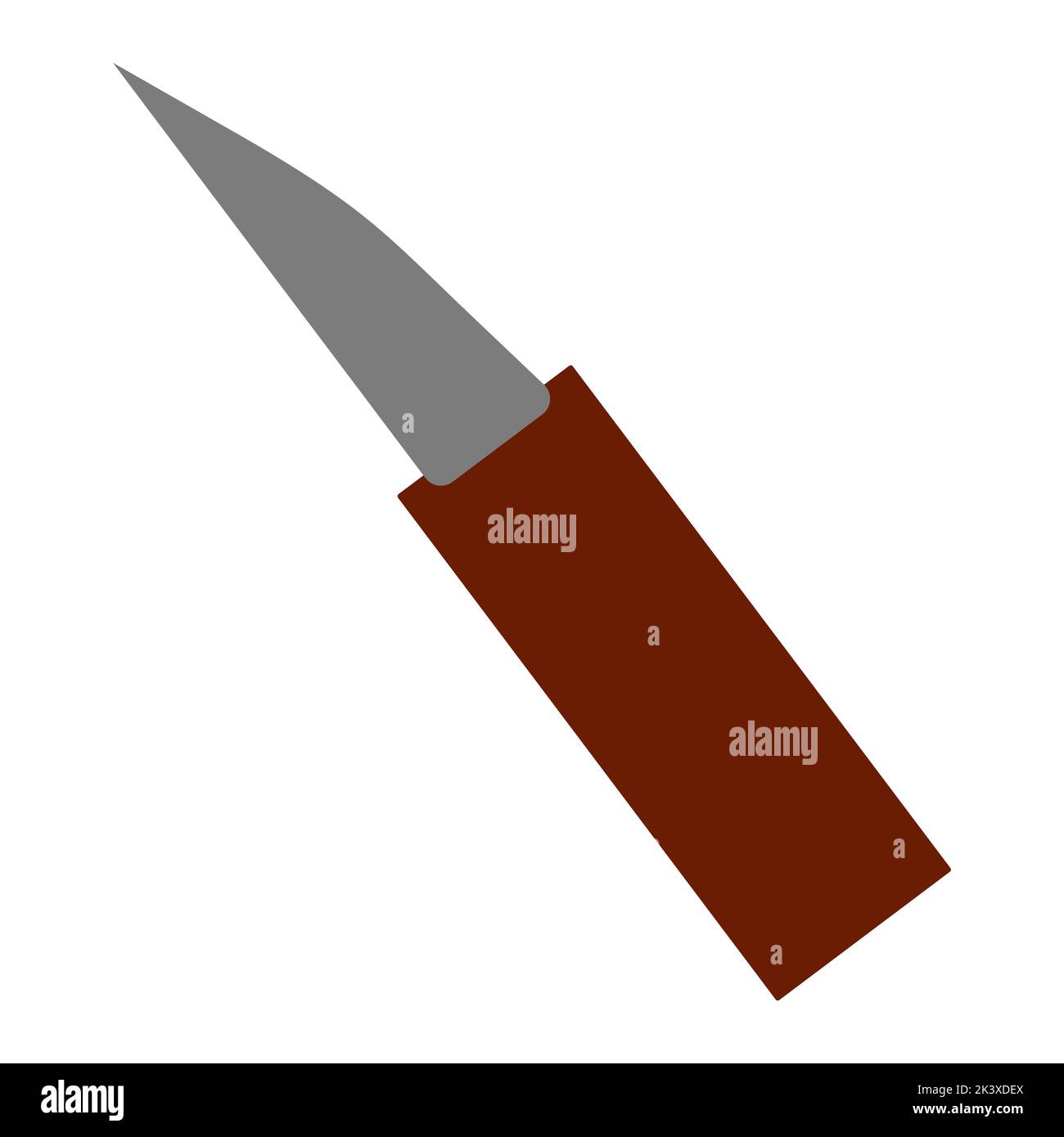 Vector illustration of kitchen chef knife in cartoon flat style. Food ...