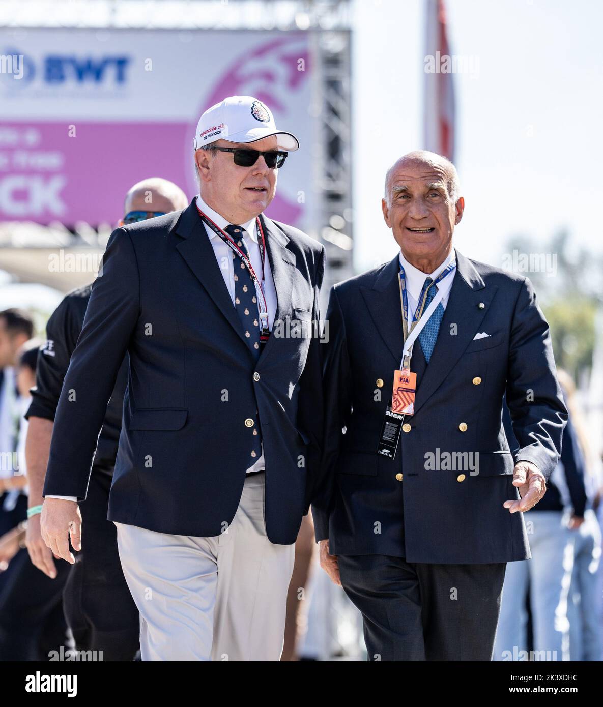 Monza, Italy. , . the Prince ALBERT II of MONACO, and Angelo Sticchi ...
