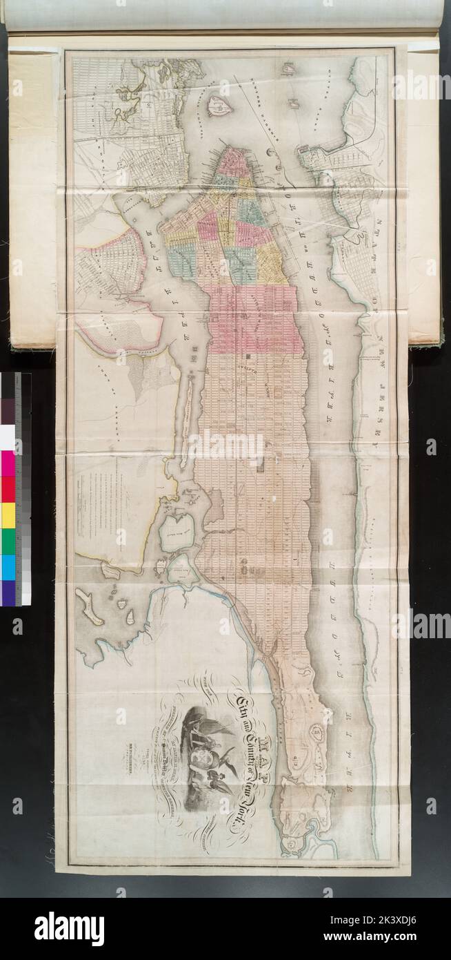 Map of the city and county of New York : with the adjacent country 1829 ...