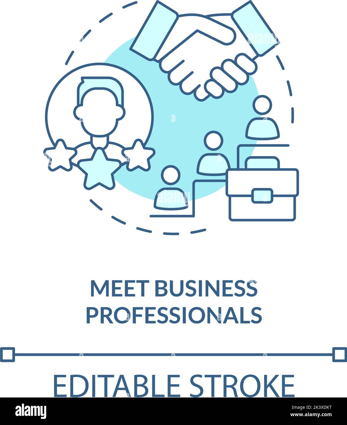 Meet business professionals blue concept icon Stock Vector Image & Art ...