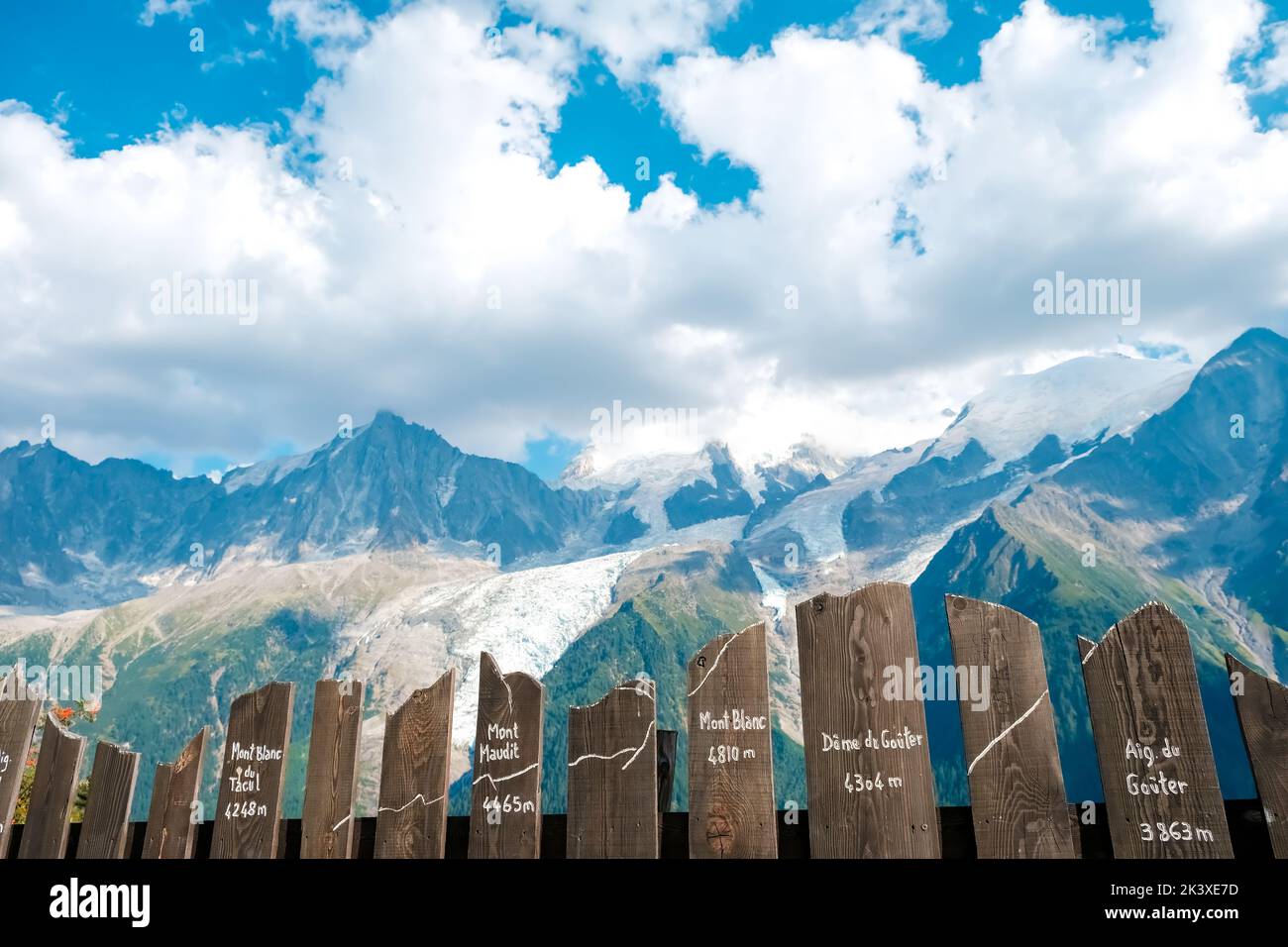 Overview of French Alpine peaks and mountains Stock Photo - Alamy
