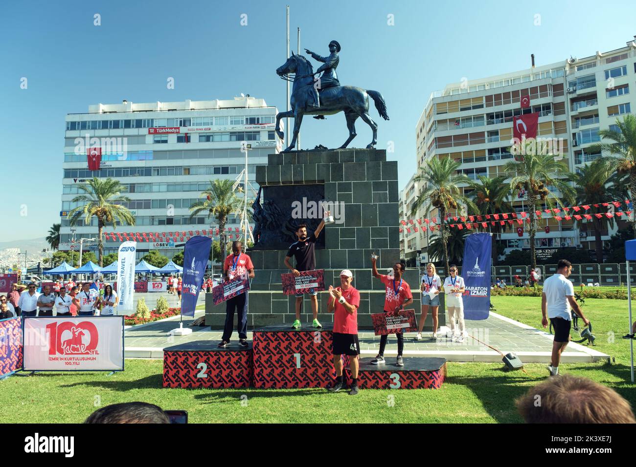 Izmir, Turkey - September 11, 2022: Awards ceremony Sezgin Atac, Benard ...