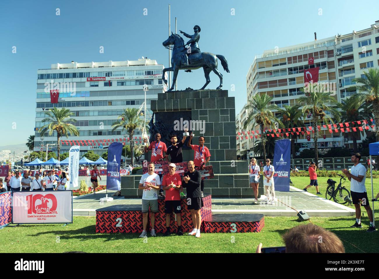 Izmir, Turkey - September 11, 2022: Awards ceremony Atac Sezgin, Benard ...
